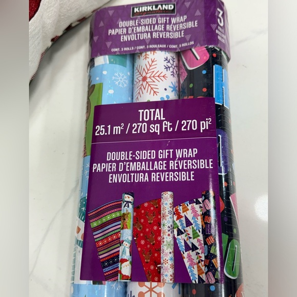 Kirkland Signature | Holiday | Kirkland Doublesided Christmas Gift Wrap ...